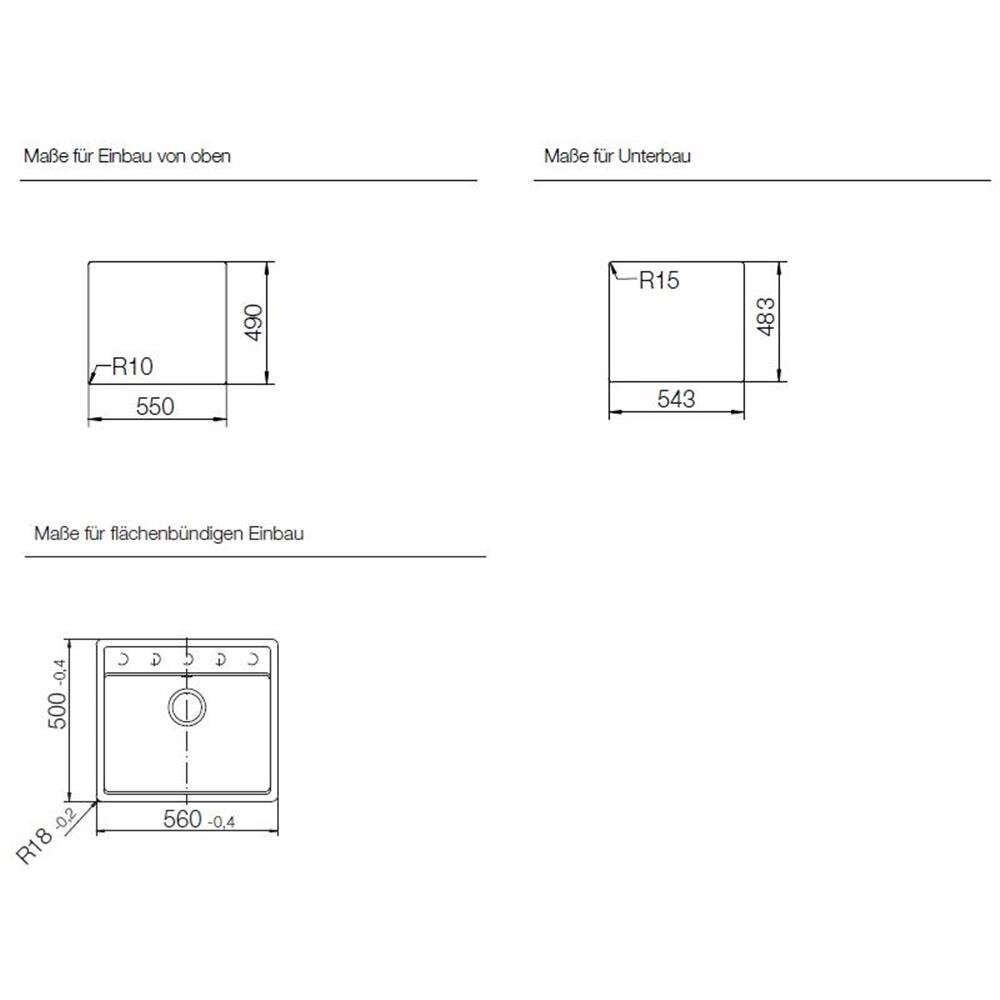 Schock Einbauspüle Cristadur Mono N-100 FB flächenbündig einbaubar Magma MAG online kaufen