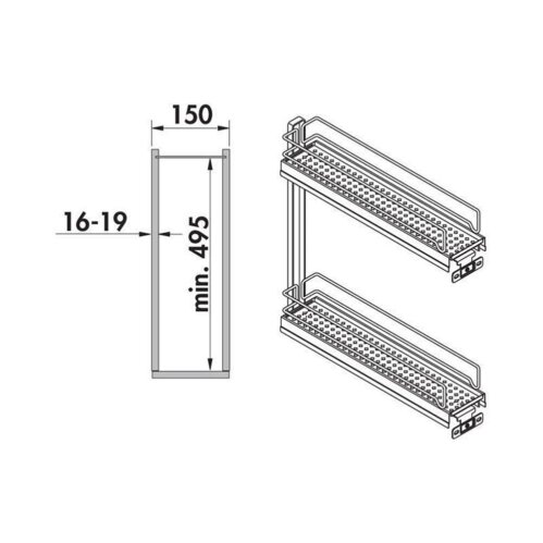 VS SUB Slim Etagenauszug mit 2 Auszugböden online kaufen