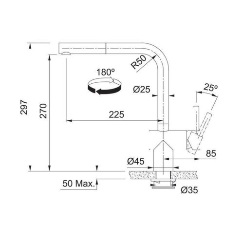 Franke Küchenarmatur Atlas Neo Sensor mit ausziehbarem Auslauf online ...