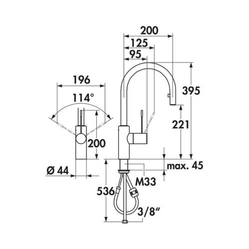 Naber KWC Küchenarmatur Ono 3 mit ausziehbarem Auslauf online kaufen