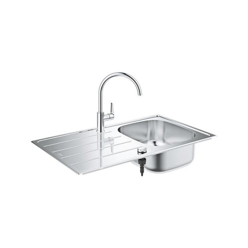 Grohe Einbauspülen-Set, K200 Edelstahlspüle + Bau Edge Armatur online ...